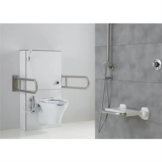 BIM objects - Free download! Folding shower seats | BIMobject