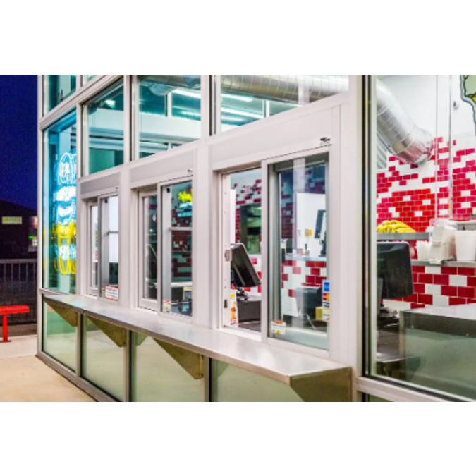 BIM 对象 - 免费下载！ 600 Single Panel Sliding Transaction Window | BIMobject