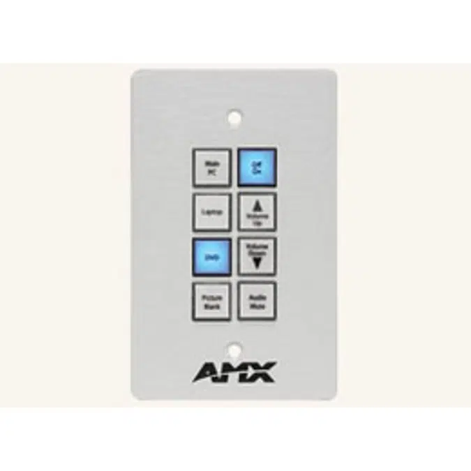 BIM objects - Free download! SP-08-AX-US 8-Button KeyPad (US) With ...