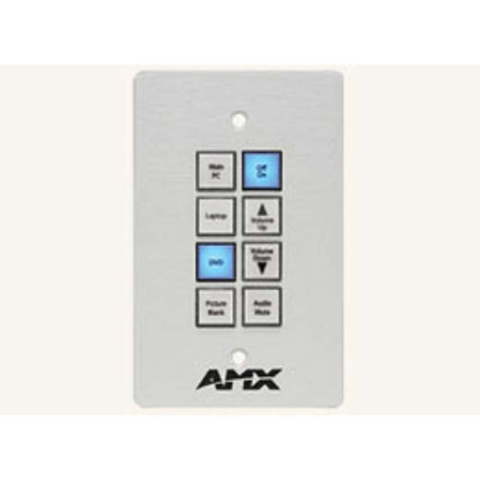 BIM objects - Free download! SP-08-AX-US 8-Button KeyPad (US) With ...
