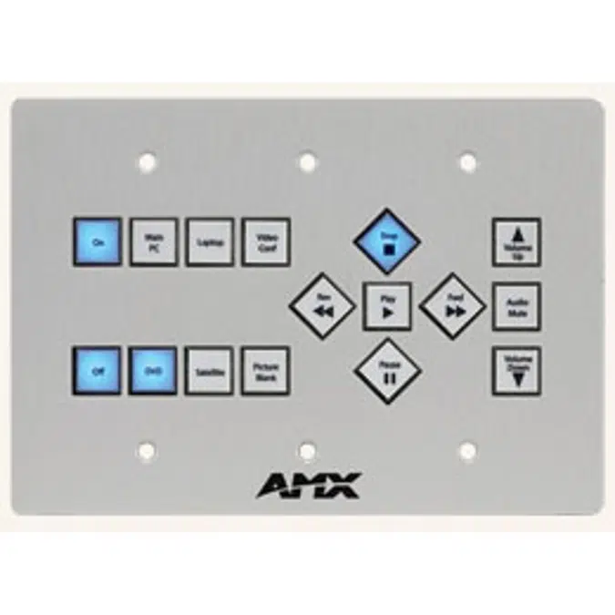 Objetos BIM - ¡Descarga gratis! SP-16-AX-TR-US 16-Button KeyPad (US ...