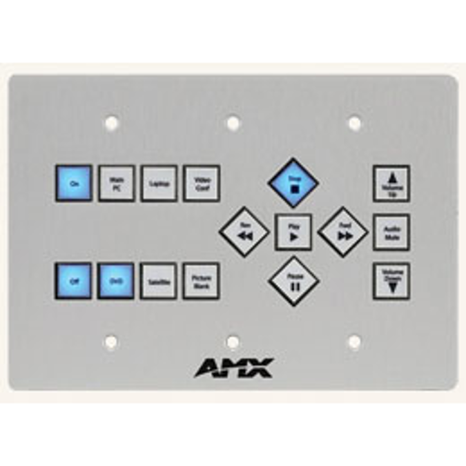 BIM objects - Free download! SP-16-AX-TR-US 16-Button KeyPad (US) With ...