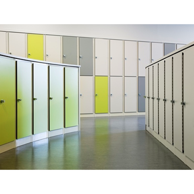 BIM objects - Free download! 2-Compartment Locker Flat Steel Door W:300 ...