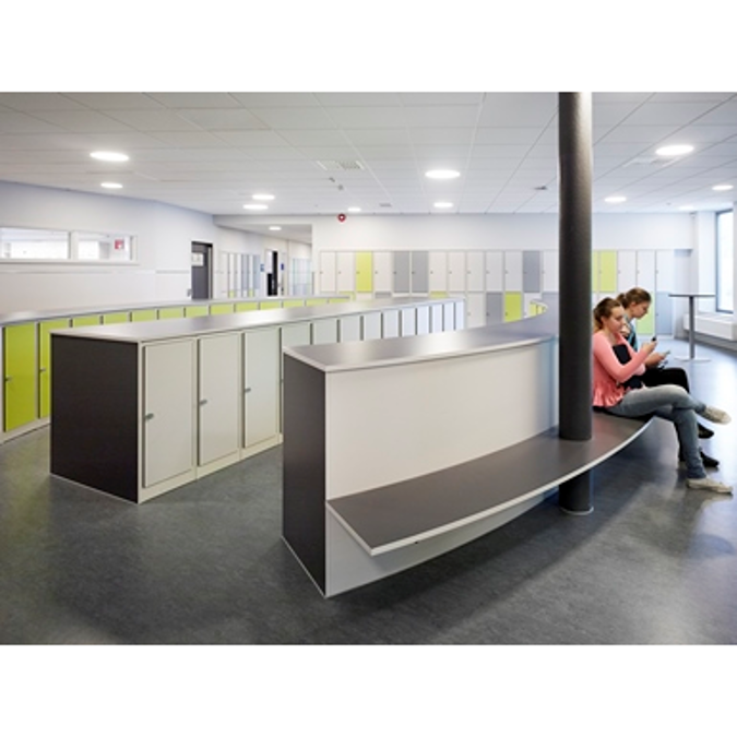 BIM objects - Free download! Bench Locker Flat Steel Door W:400 D:500 H ...