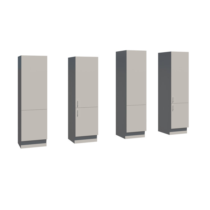 BIM objects - Free download! Cabinet for integrated fridge / freezer ...
