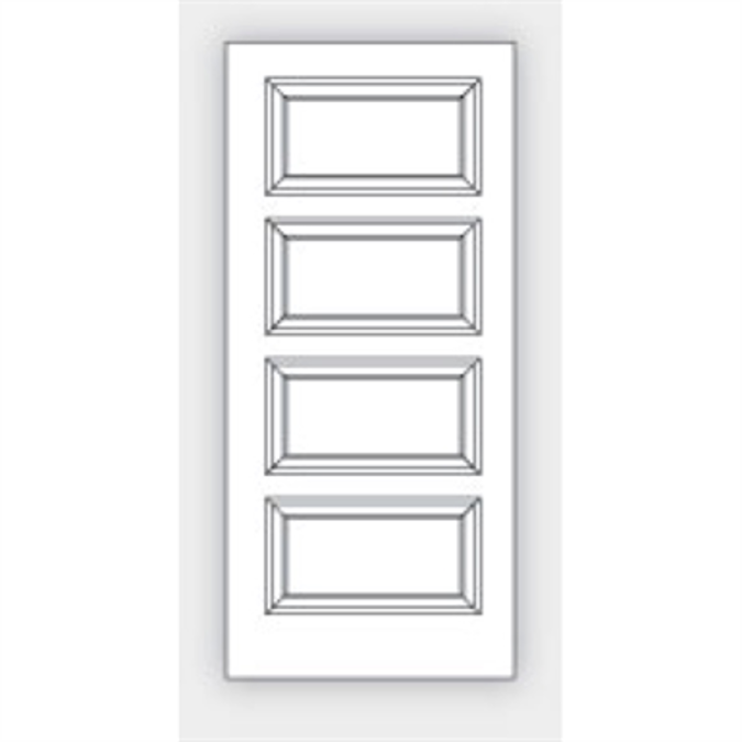 BIM objects - Free download! Panel Doors - 4 Panel Design | BIMobject