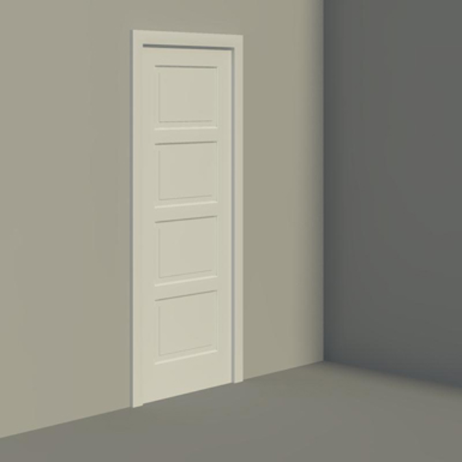 BIM objects - Free download! Panel Doors - 4 Panel Design | BIMobject