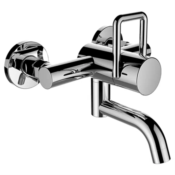 BIM objects - Free download! Twin, Wall-mounted basin faucet ...