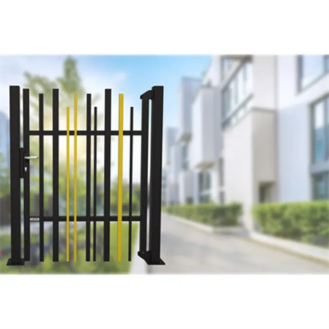 BIM objects - Free download! Pedestrial swing gate STEM® | BIMobject