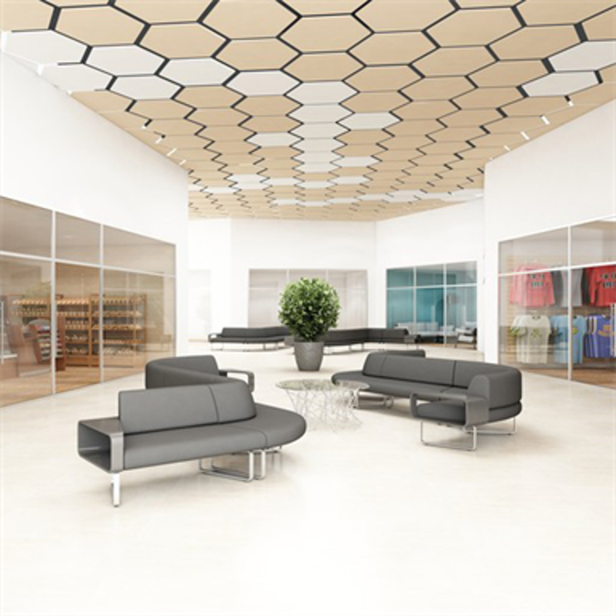 BIM objects - Free download! Rockfon Eclipse Hexagon | BIMobject