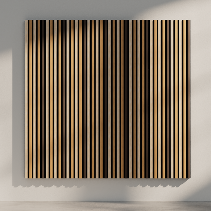 Objetos BIM - ¡Descarga gratis! Rockfon Lamella - Acoustic wooden wall ...