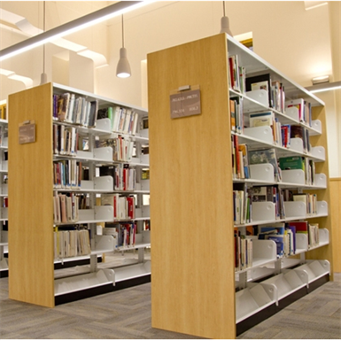 BIM objects - Free download! Static Library Shelving, Double Face ...