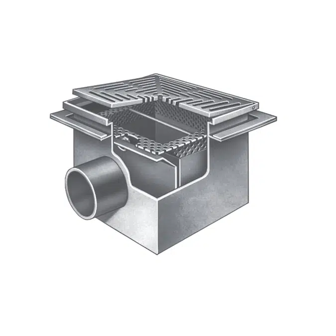 BIM objects - Free download! Area Drain with 12 in. x 12 in. Fixed Top ...