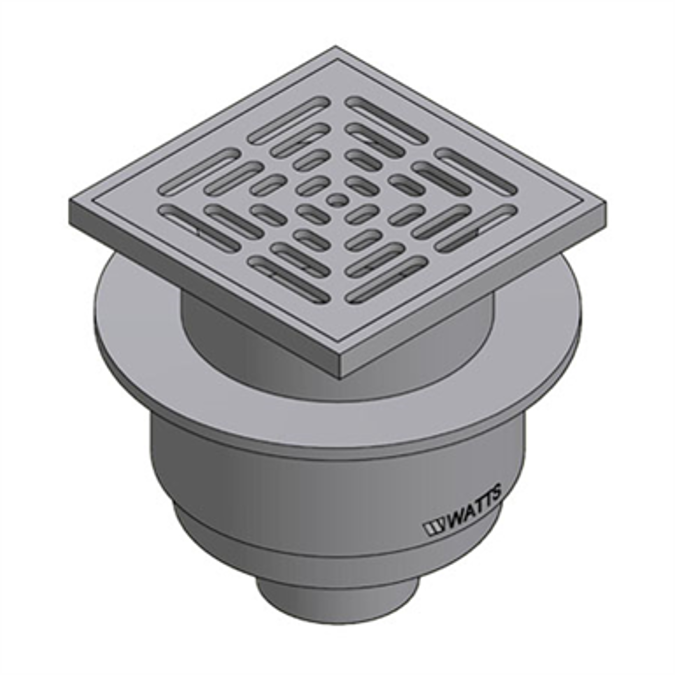 BIM objects - Free download! Floor Drain with Square Stainless Steel ...