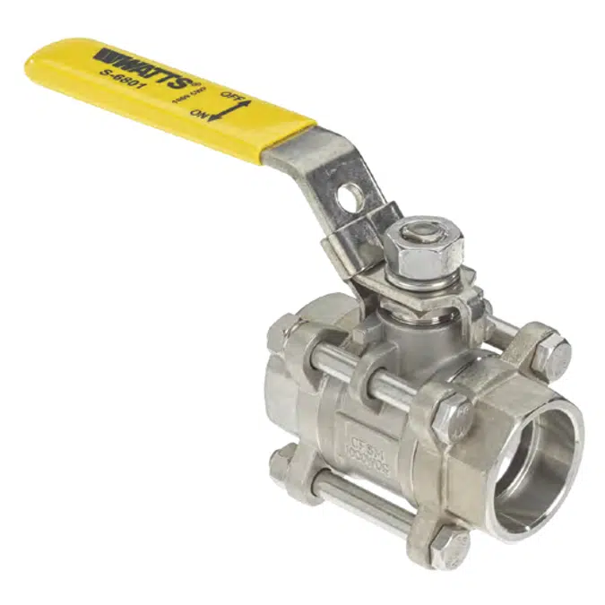 BIM objects - Free download! 3-Piece Stainless Steel Ball Valves with ...