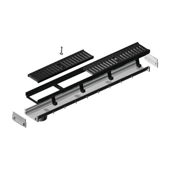 BIM objects - Free download! Deck Channel with Polypropylene Frame ...