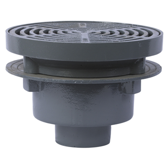 BIM 객체 - 무료로 다운로드하세요! Area Drain with 12 in. Round Fixed Top - FD-340-Y ...