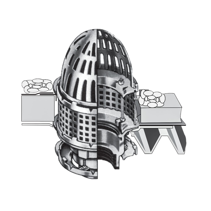 BIM 对象 - 免费下载！ Small Sump I.R.M.A Roof Drain with Stainless Steel ...