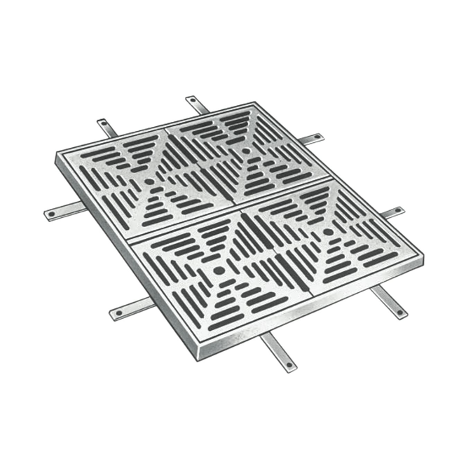 BIM objects - Free download! 24 in. Wide Heavy Duty Trench Grate with ...