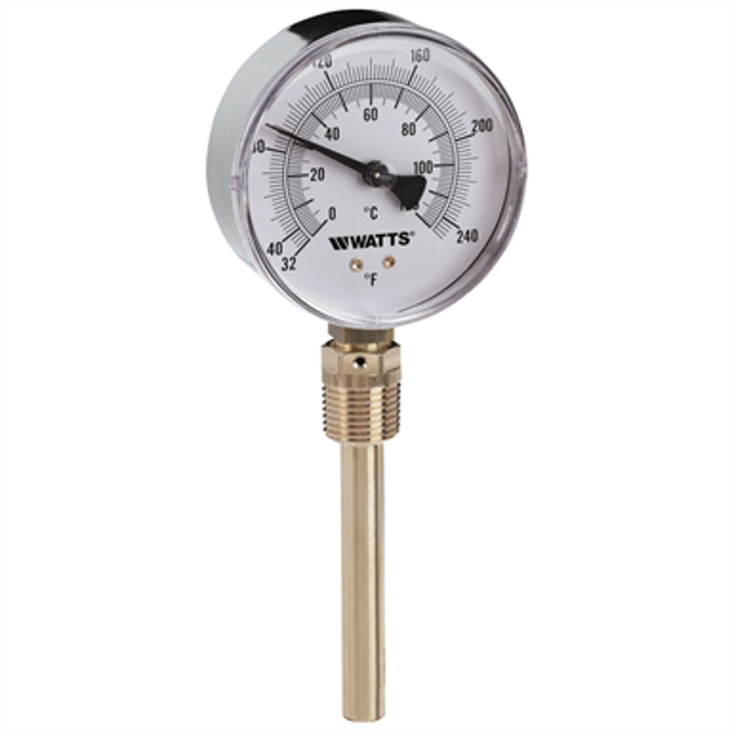 BIM objects - Free download! Bottom-Entry Bimetal Thermometer - TBR ...