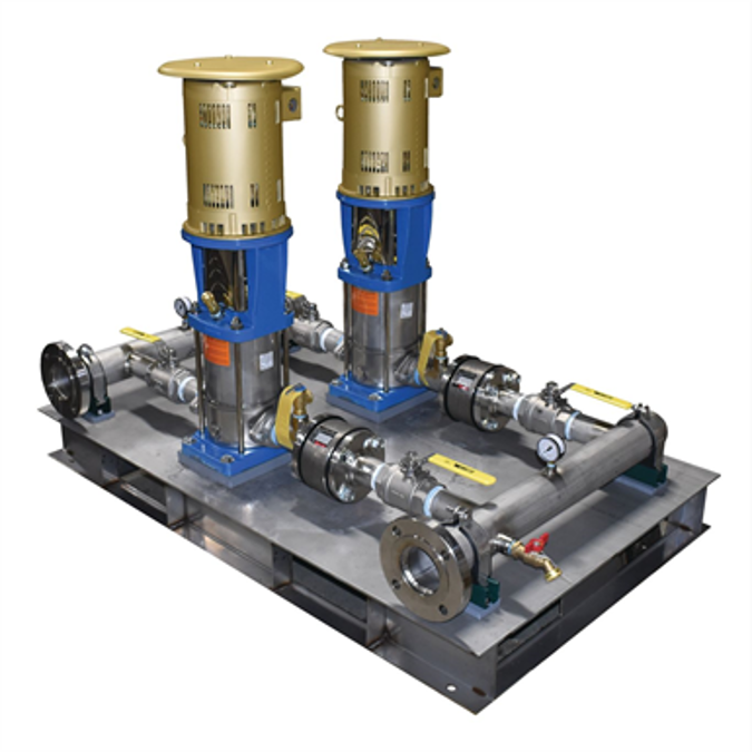 Objetos BIM - ¡Descarga gratis! Duplex Vertical Multistage Booster Pump ...