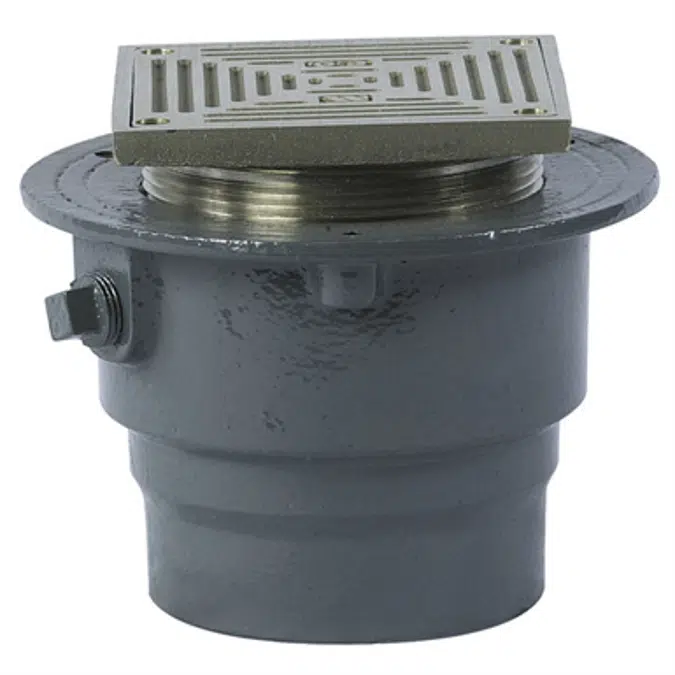 BIM objects - Free download! Cast Iron Adjustable Floor Cleanout w ...