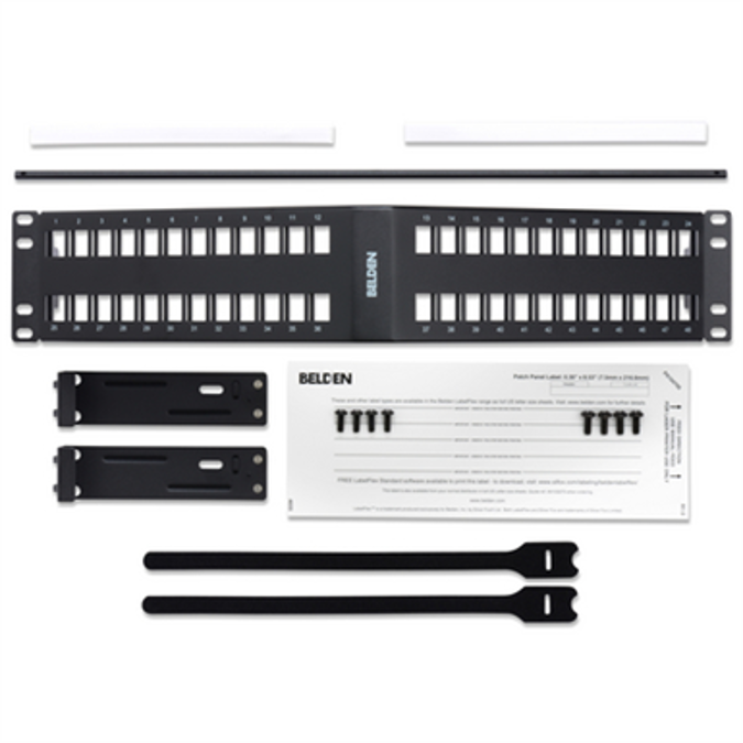 Objetos BIM - ¡Descarga gratis! KeyConnect Angled Patch Panel, 48-port ...