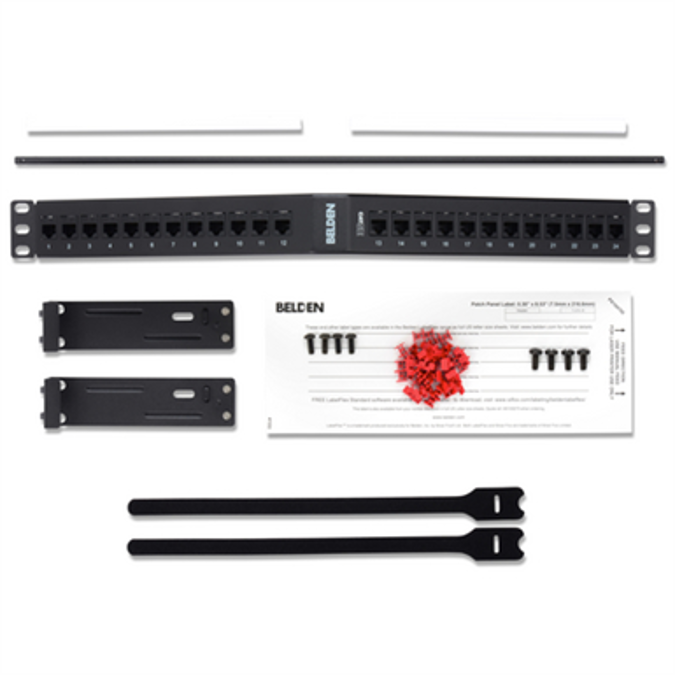 BIM objects - Free download! CAT 5E Angled Patch Panel (Jacks), 24-port ...