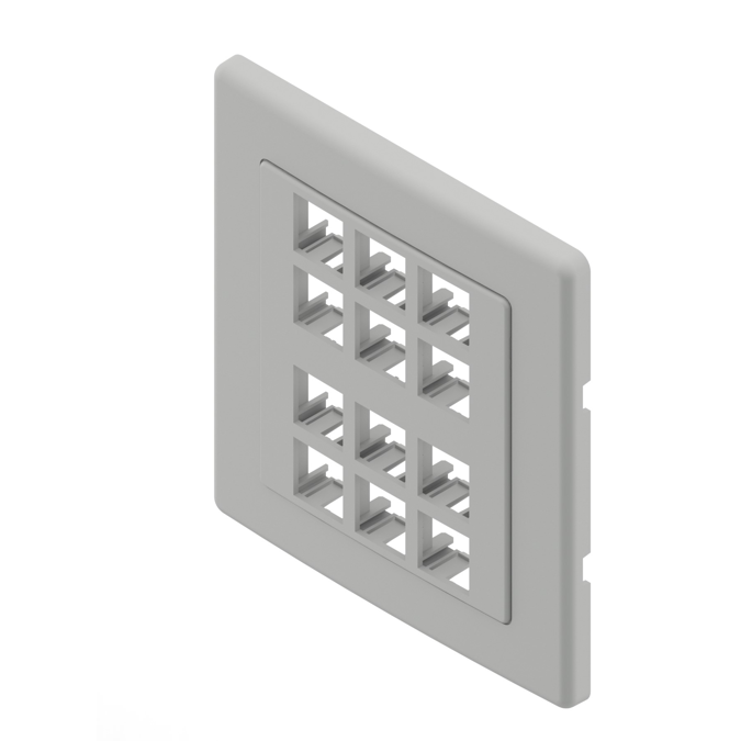 BIM object - ดาวน์โหลดฟรี! MDVO Double-Gang Faceplates, 12-port | BIMobject