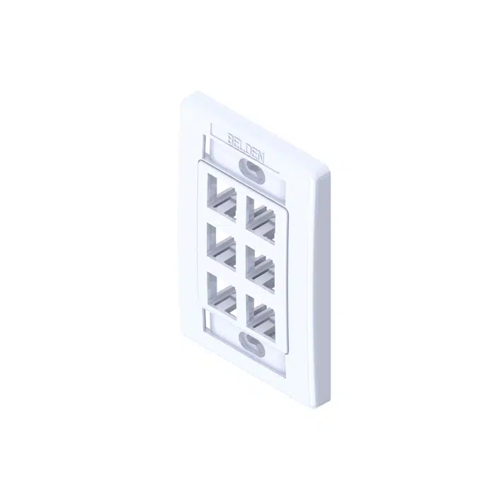 BIM objects - Free download! MDVO Single-Gang Faceplates (Interface), 6 ...