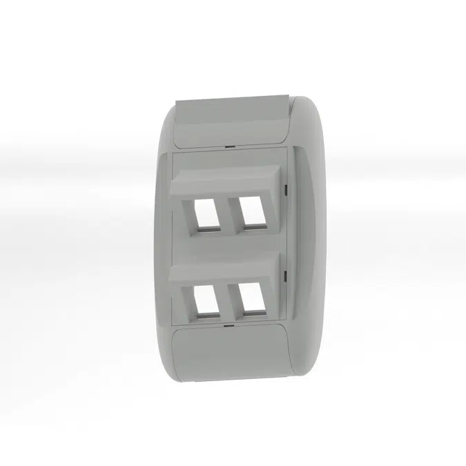 BIM objects - Free download! MediaFlex Rounded Edge Faceplate Kits, 4 ...