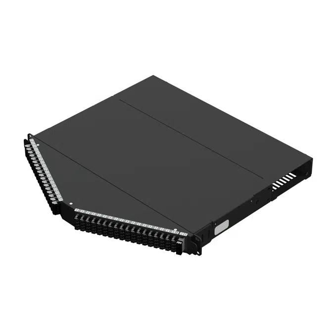 BIM objects - Free download! XHD 1U Angled Patch Panel 76P 1 Tray Empty ...