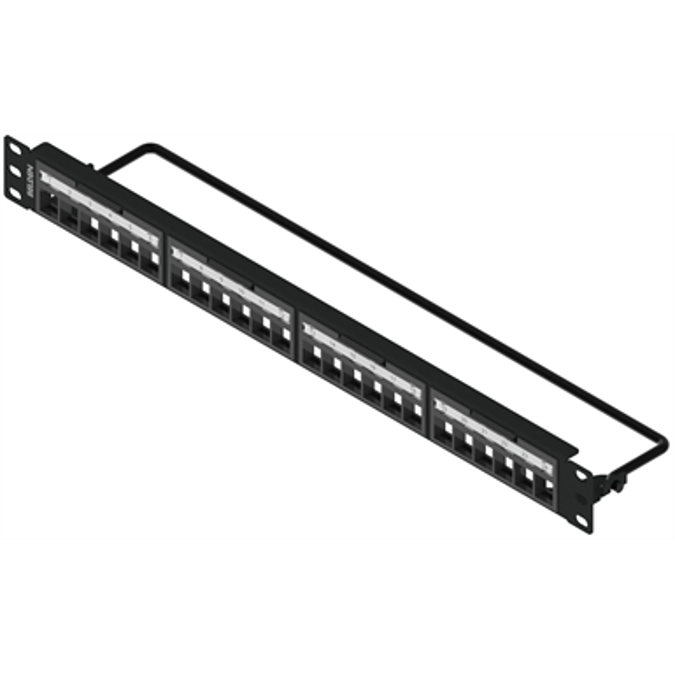 BIM objects - Free download! REVConnect Patch Panel, 24-port, 1U, Black ...