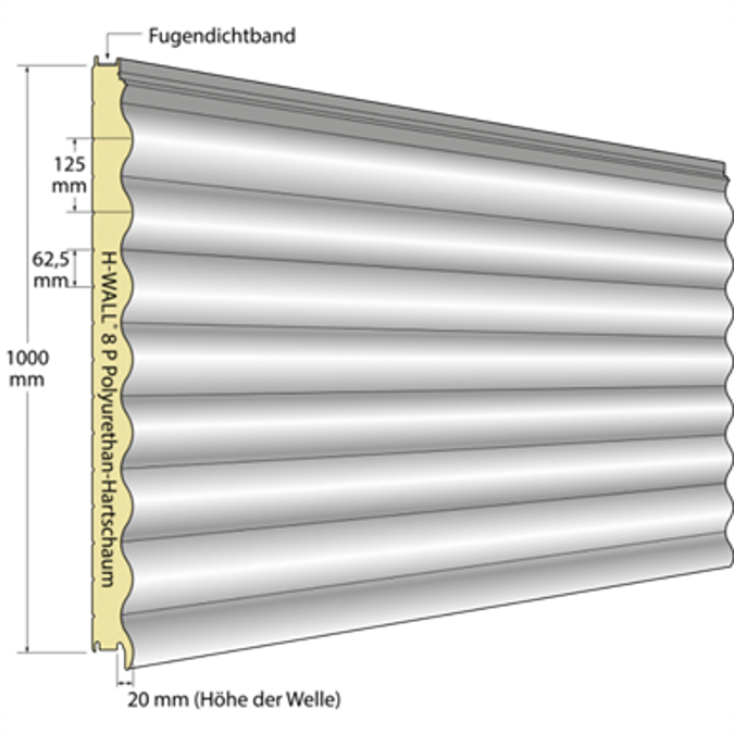 BIM objects - Free download! H-Wall 8 P | BIMobject