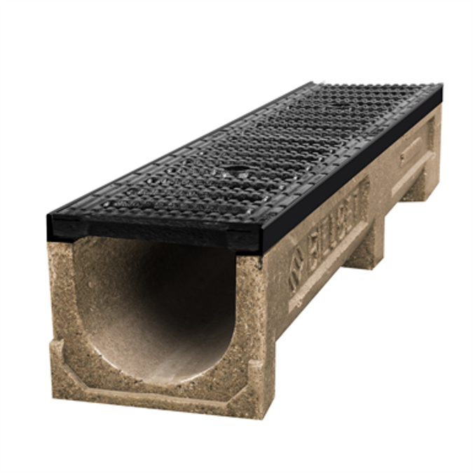 BIM objects - Free download! Polymer concrete drainage channel V150 ...