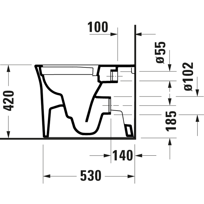 BIM objects - Free download! 200109 Floor-mounted-toilet | BIMobject