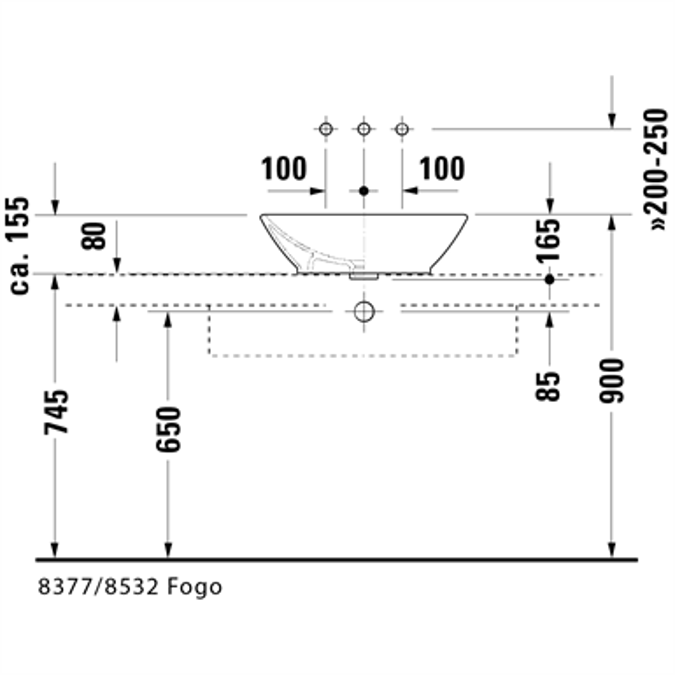 BIM objects - Free download! Bacino Washbowl 033452 | BIMobject