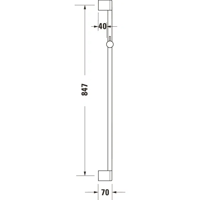 Objetos BIM - ¡Descarga gratis! Duravit Duchas & Accessorios Barra de ...