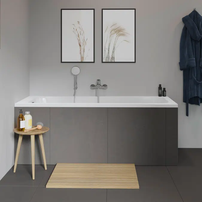BIM objects - Free download! D-Code Bathtub White 1700x750 mm - 700100 ...