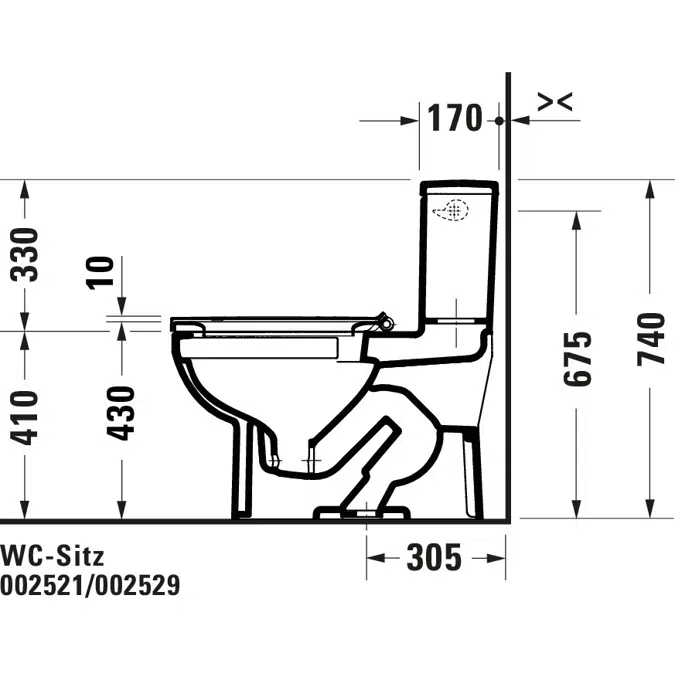 Objetos BIM - ¡Descarga gratis! Duravit No.1 Inodoro de una pieza ...