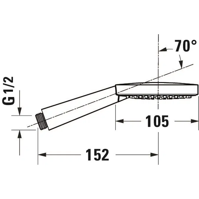 BIM objects - Free download! Hand shower 205x105x51 mm - UV0650010 ...