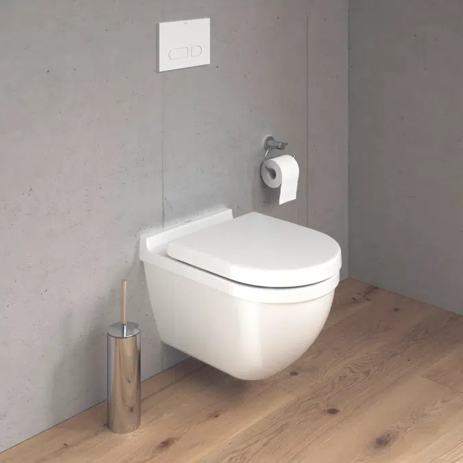 BIM objects - Free download! Starck 3 Wall-mounted toilet White High Gloss 540 mm - 222509 ...