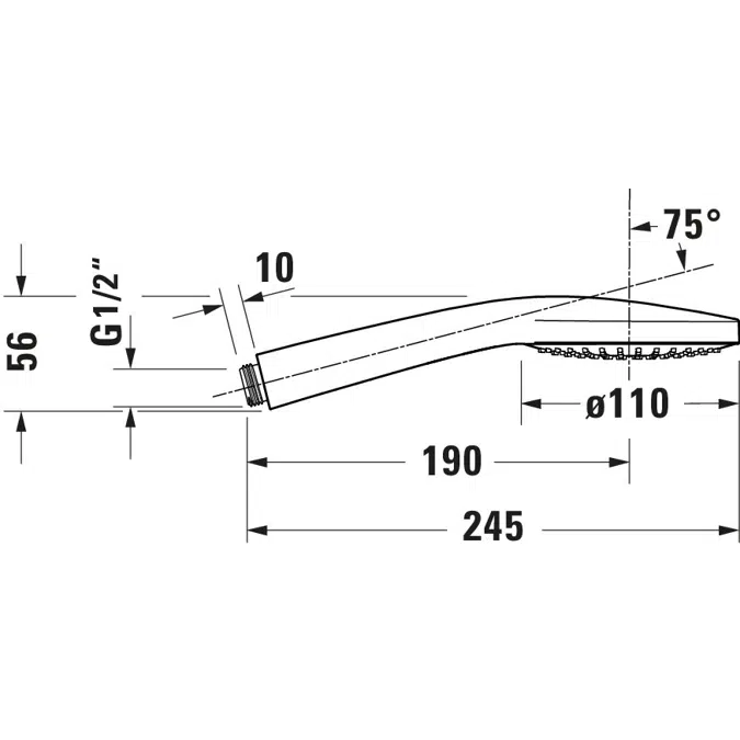 BIM objects - Free download! Hand shower 245x110x56 mm - UV0650013 ...