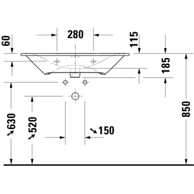 BIM objects - Free download! Viu sink 234483 | BIMobject