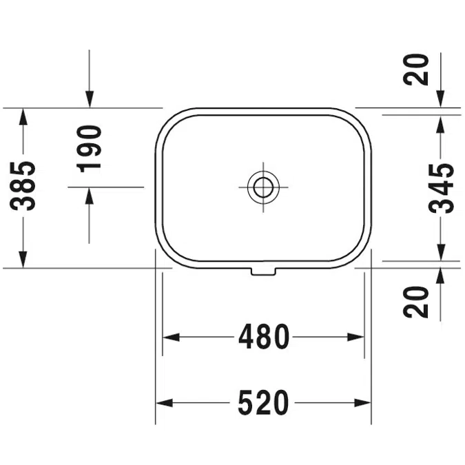 BIM objects - Free download! Happy D.2 Vanity washbasin White High ...