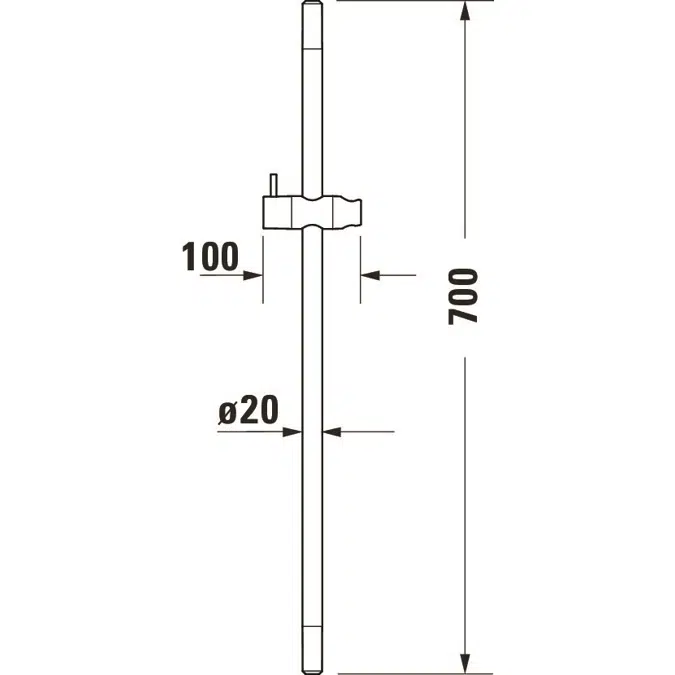 Objetos BIM - ¡Descarga gratis! Duravit Duchas & Accessorios Barra de ...
