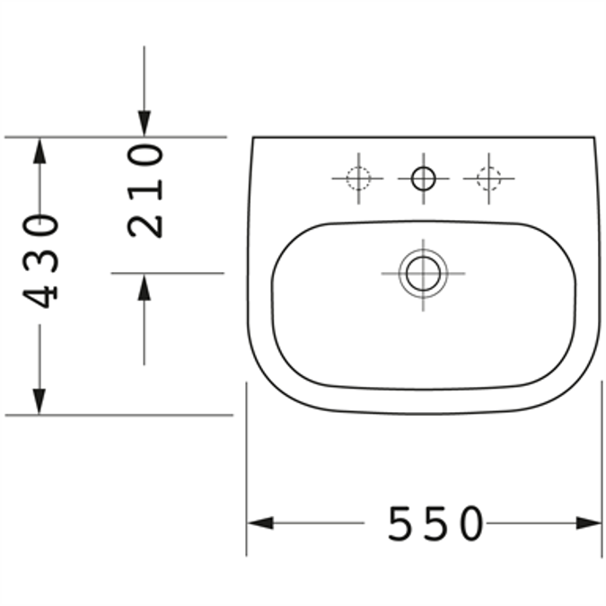 BIM objects - Free download! D-Code Washbasin 231055 | BIMobject