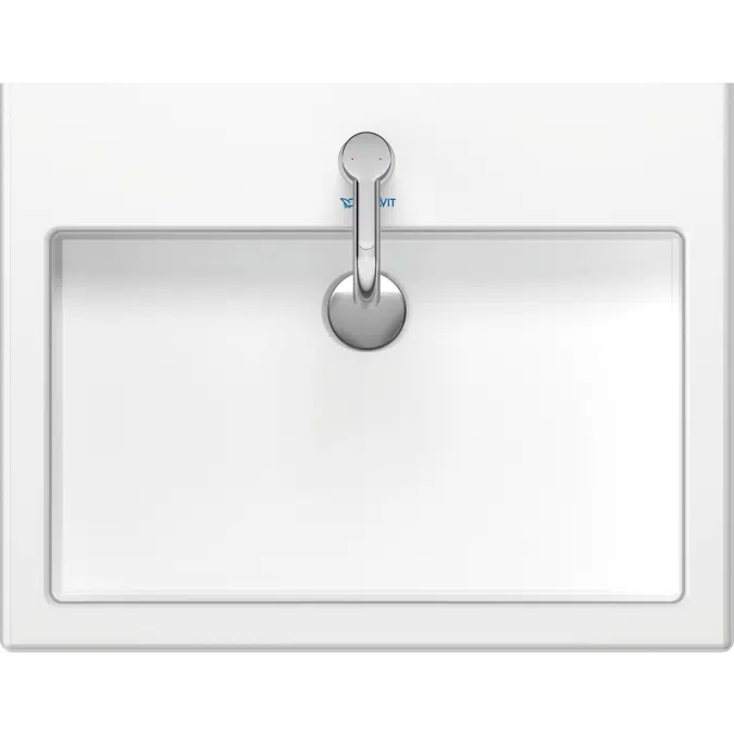 Objetos BIM - ¡Descarga gratis! Vero Lavabo Blanco brillante 600 mm ...