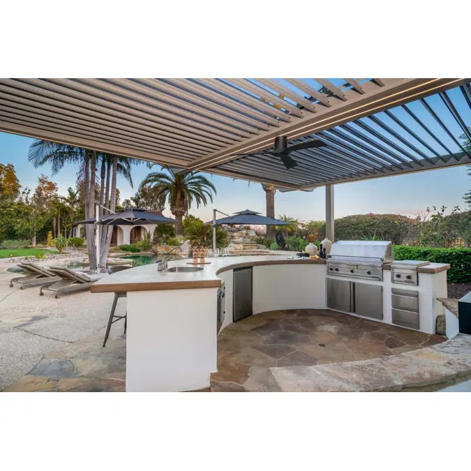 Objetos BIM - ¡Descarga gratis! Signature Louvered Roof Pergola Modern ...