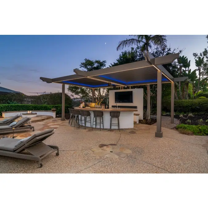 Objetos BIM - ¡Descarga gratis! Signature Louvered Roof Pergola Modern ...